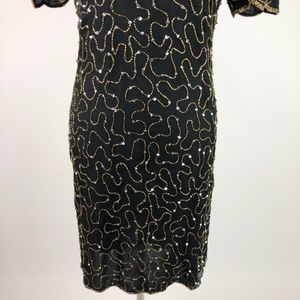 JMD | Dresses | Jmd New York Hand Made Sequin Dress Black Gold | Poshmark